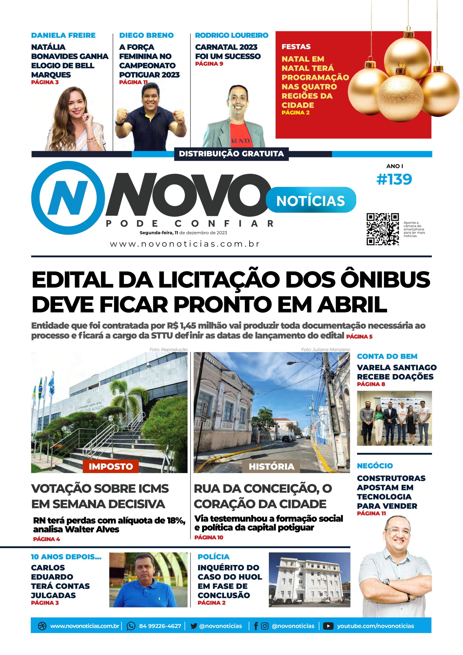 NOVO Notícias Impresso #139 - Segunda-feira, 11 de dezembro de 2023